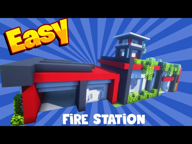 Modern fire station for towns. Minecraft Map