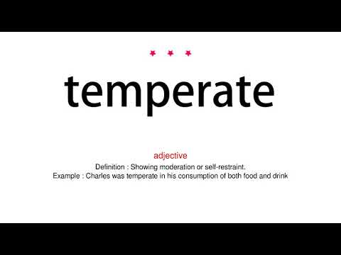 How to pronounce temperate - Vocab Today