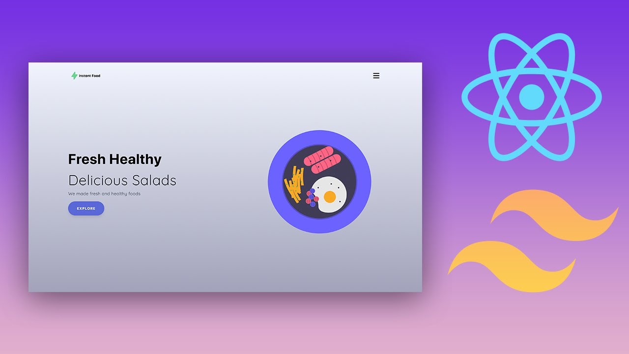 Build simple React + Tailwind project for beginner.