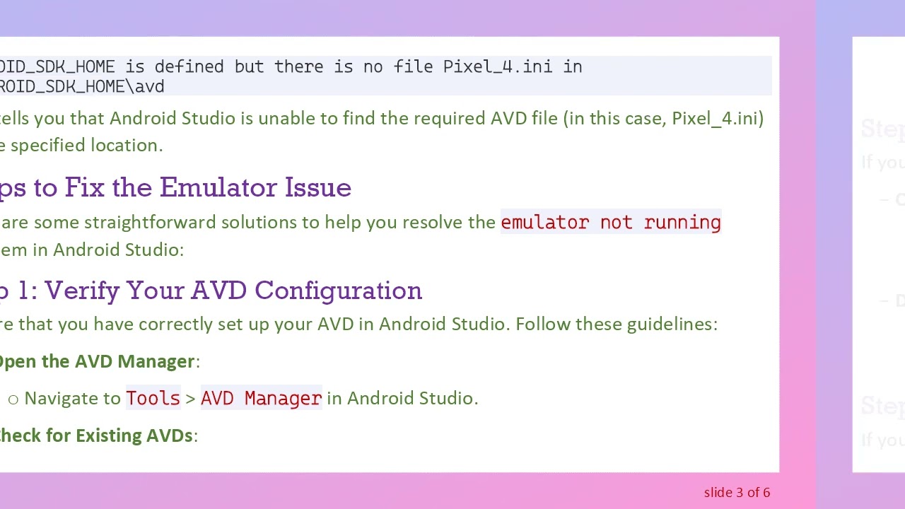 Fixing the Android Studio Emulator Not Running Problem