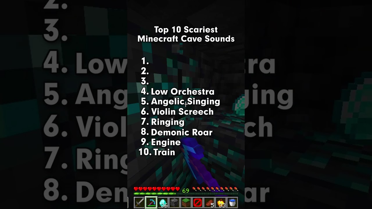Minecraft Top 10 Scariest Cave Sounds! 😨 #shorts