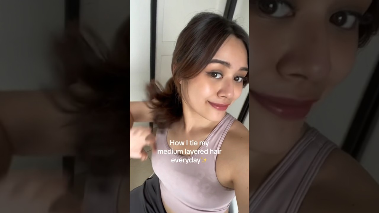 How to tie medium layered hair | Everyday hairstyle