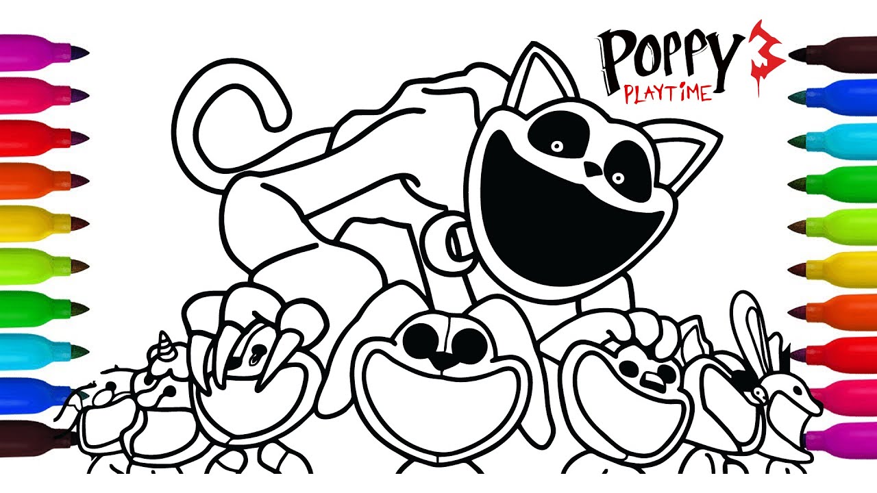 Poppy Playtime Chapter 3 Big Coloring Pages / How to Color Main Bosses and MONSTERS #U776