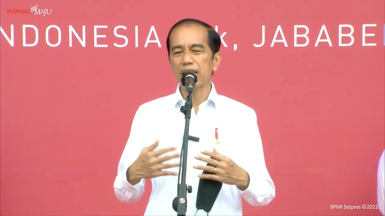 Keterangan Pers Presiden RI saat Peninjauan Vaksinasi Covid-19 Gotong Royong untuk Pekerja, Bekasi