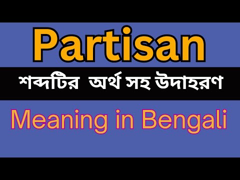 Partisan Meaning In Bengali /Partisan mane ki