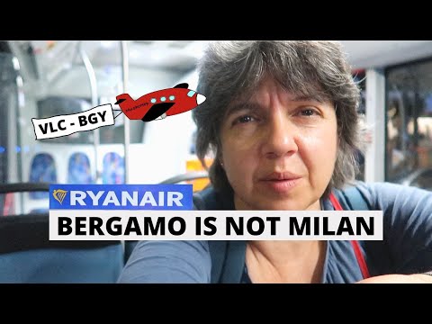 Checkin, Boarding, Ryanair Flight, Valencia (VLC), Spain - Milan-Bergamo (BGY), Italy