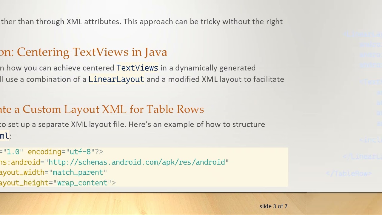 Centering TextViews in Dynamically Generated Table Rows in Android