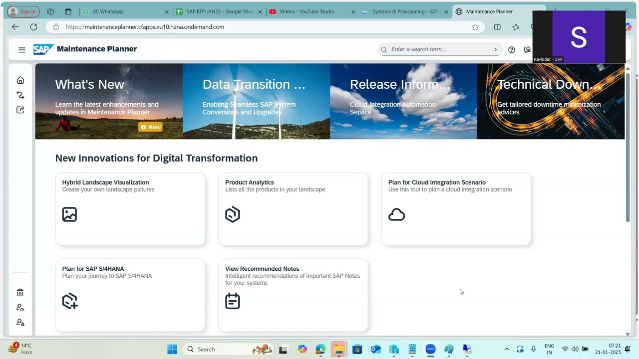 SAP UPGRADE - Session 1
