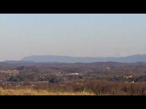 Snow on the Smokey Mountains seen from Bridgemore in Knoxvil