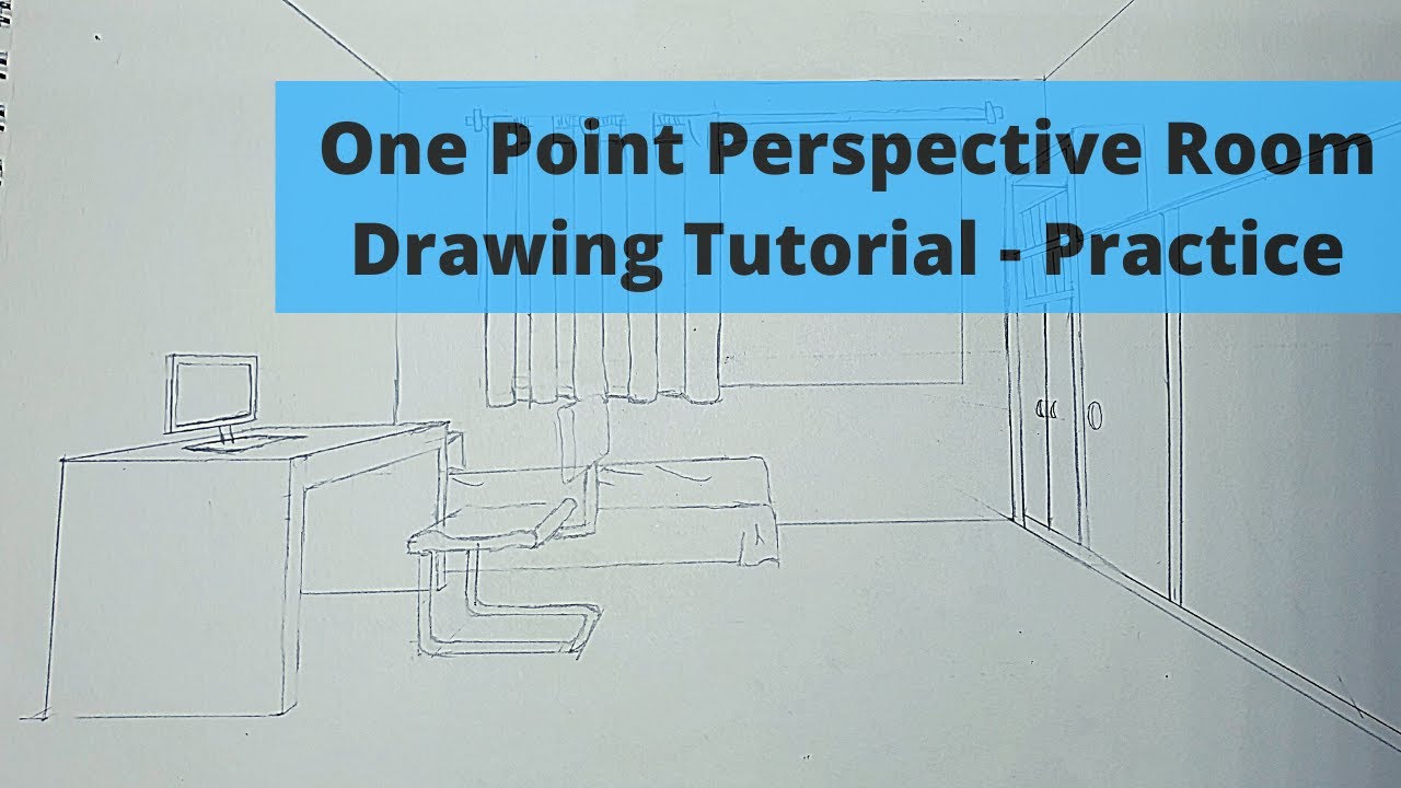 One Point Perspective Room Drawing Tutorial - Practice Video