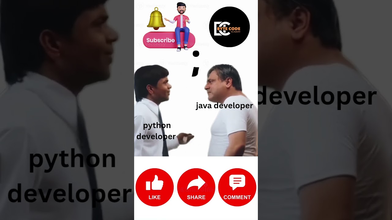 Python Developer vs Java Developer Funniest Programmer Battle 😂 #codinghumor #programmerhumor #prank