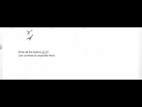 MAT 0028 ALEKS Module 1 - Factors
