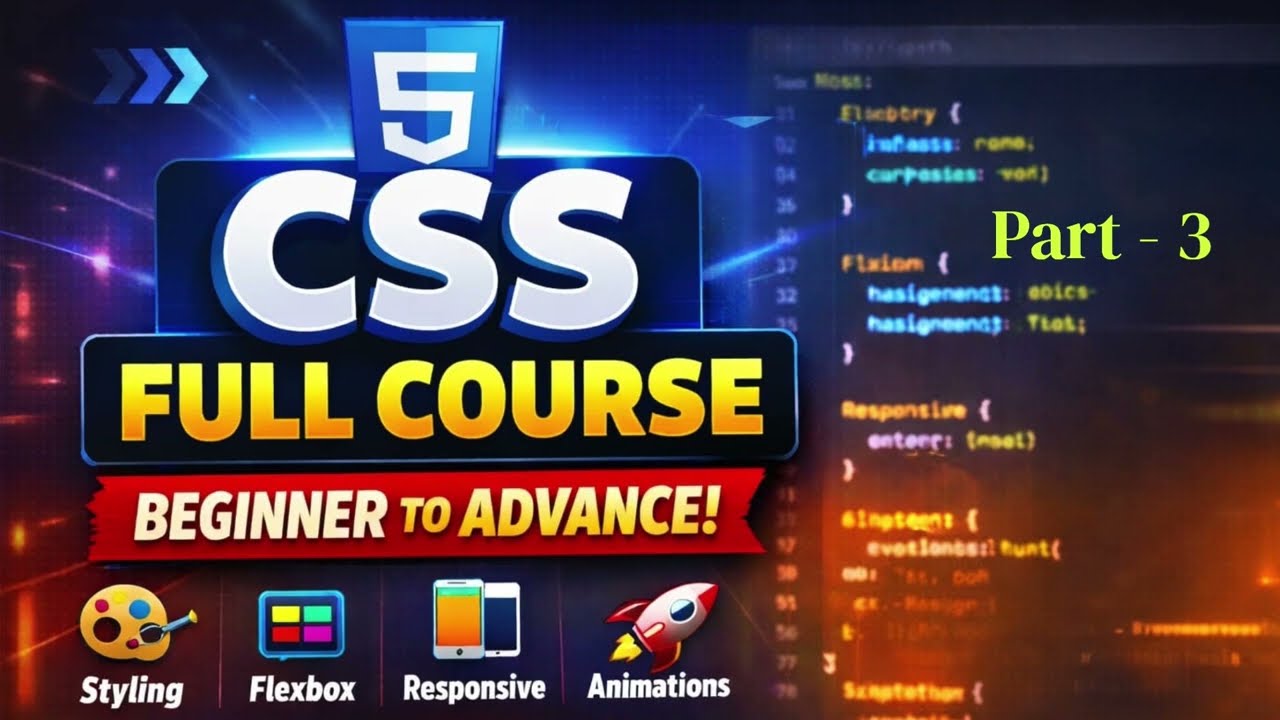 CSS  Part - 3, CSS Syntax | CSS Tutorial for beginners in Hindi 2026.