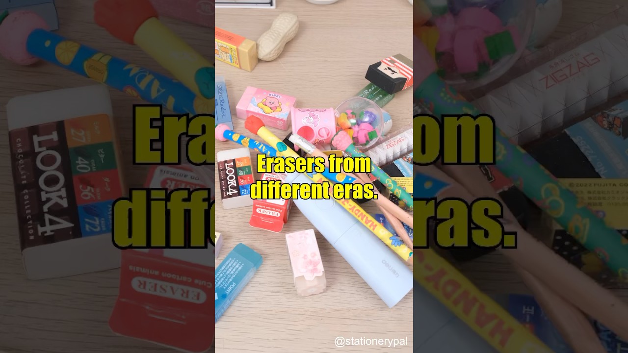 Erasers from different eras.  #shorts