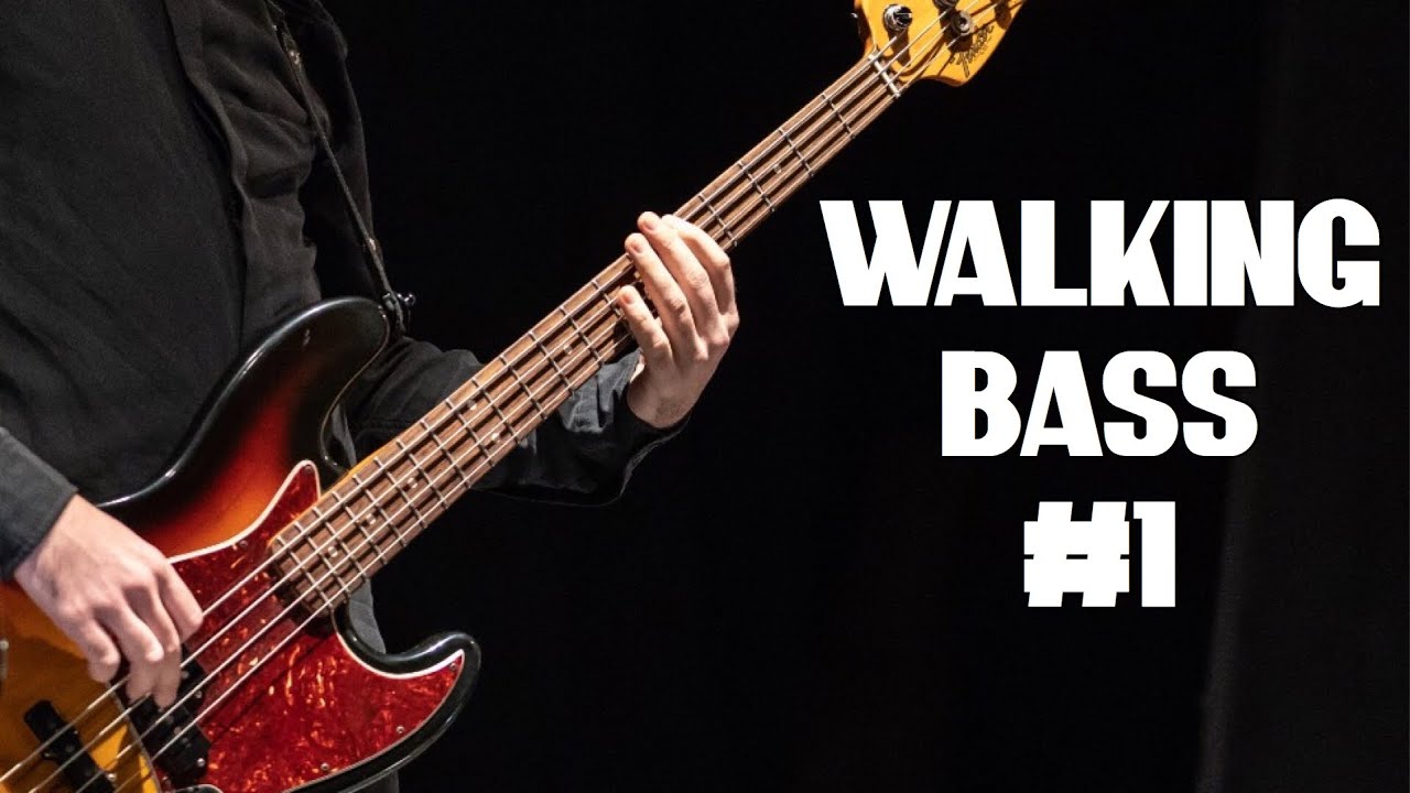 Walking Bass Lesson #1 - Blues D7 (with TAB)