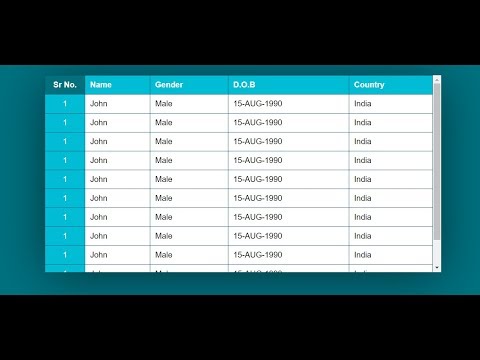 How to Make a Sticky Table Header in Pure HTML5 & CSS3