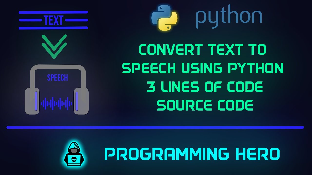 CONVERT TEXT TO SPEECH USING PYTHON | GTTS | PYTHON | PROGRAMMING HERO