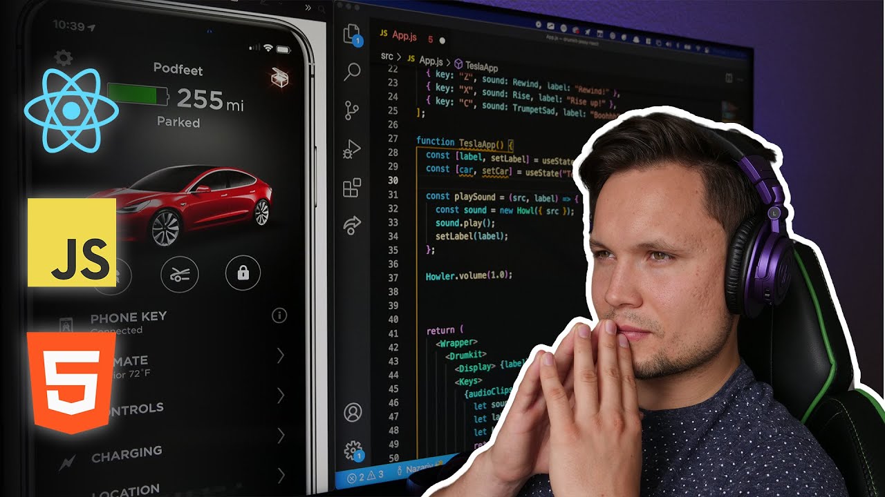 🔴 Build Tesla Clone with React Native for iOS and Android