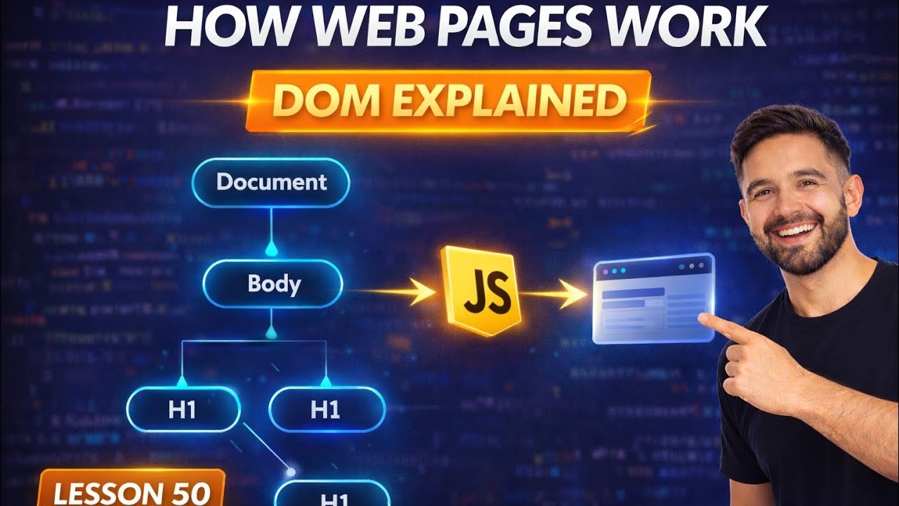 JavaScript DOM Tutorial for Beginners: Understanding Document Object Model | Lesson 50
