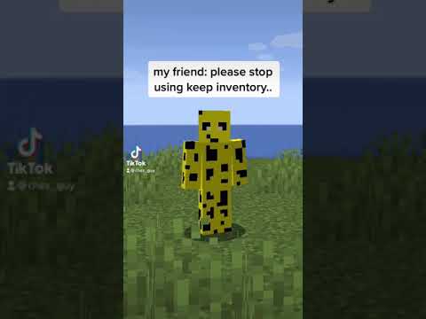 when you use keep inventory in minecraft #shorts