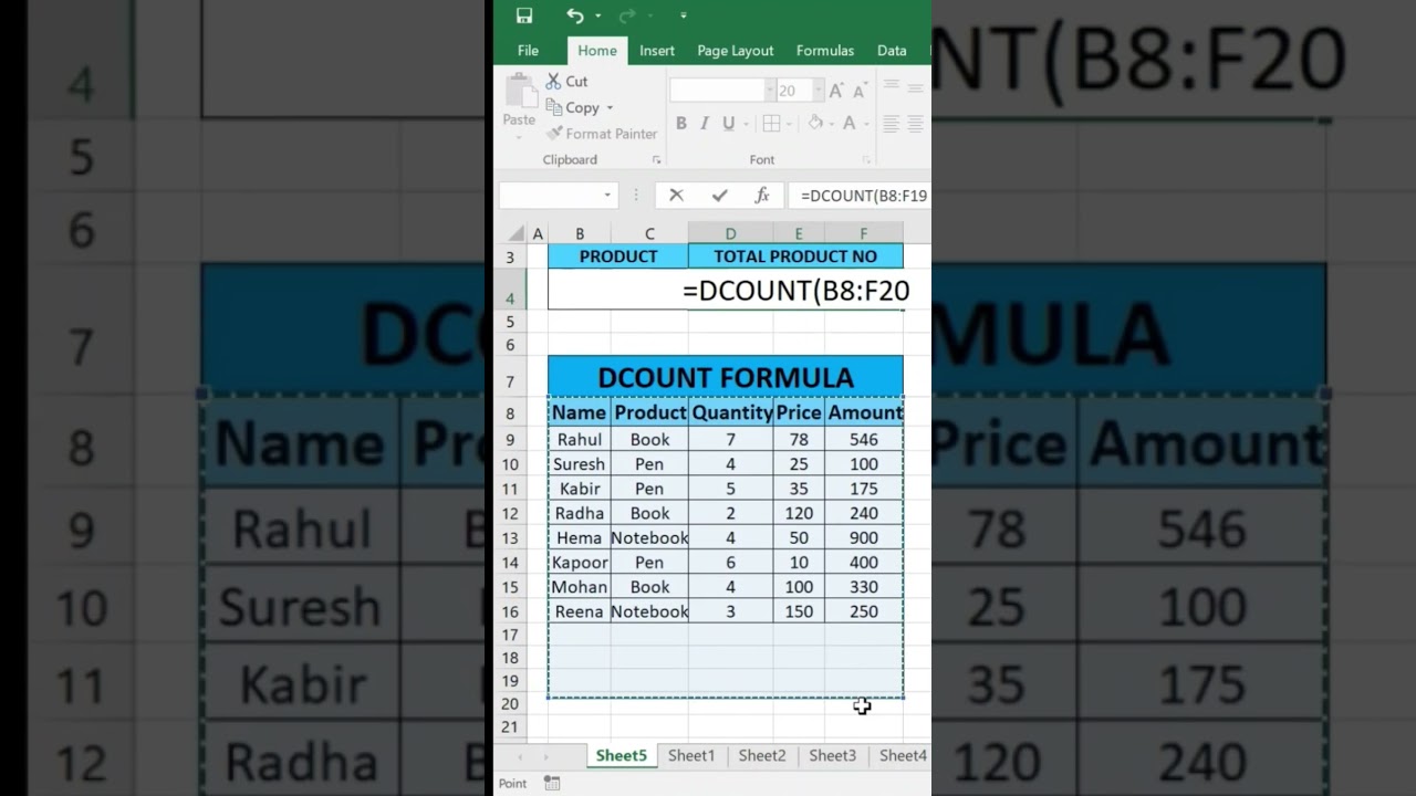 DCOUNT Function Explained | Count with Criteria in Excel!