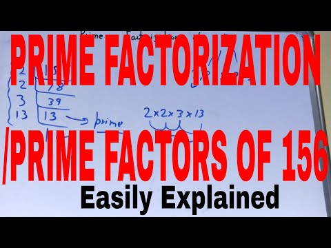 Prime factorization of 156|Prime factors of 156|Write prime factorization of 156|156 prime factors