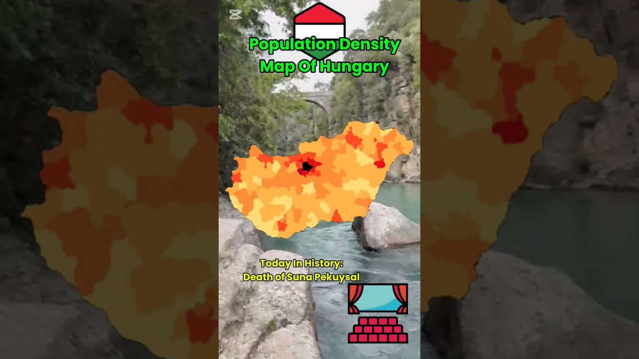 Population Density Map Of Hungary.#map #maping #mapping #geography #hungary