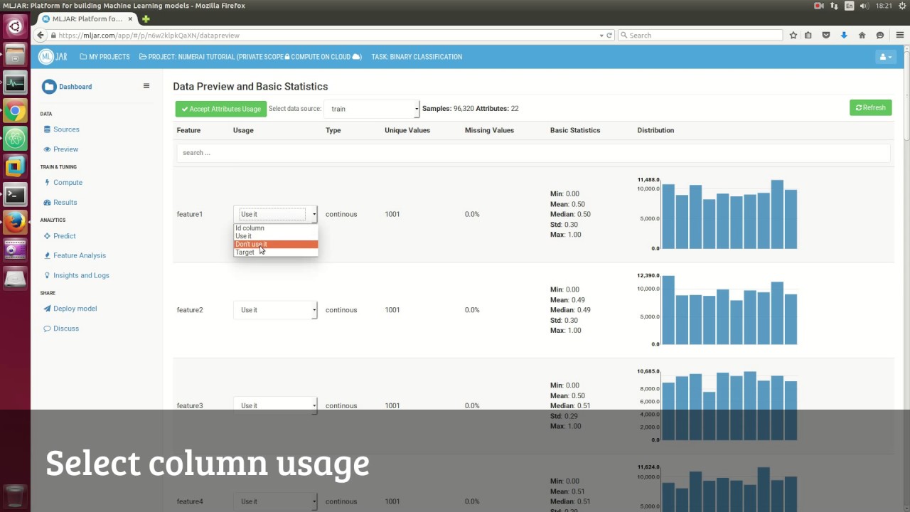 MLJAR: Building Binary Classifier on Numer.ai data