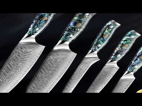 XITUO 1-5 PCS Damascus Steel knife Set Kitchen Cooking Knives Chef Knife Japanese Santoku Boning kni