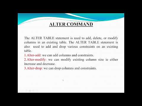 DDL Commands/SQL Commands