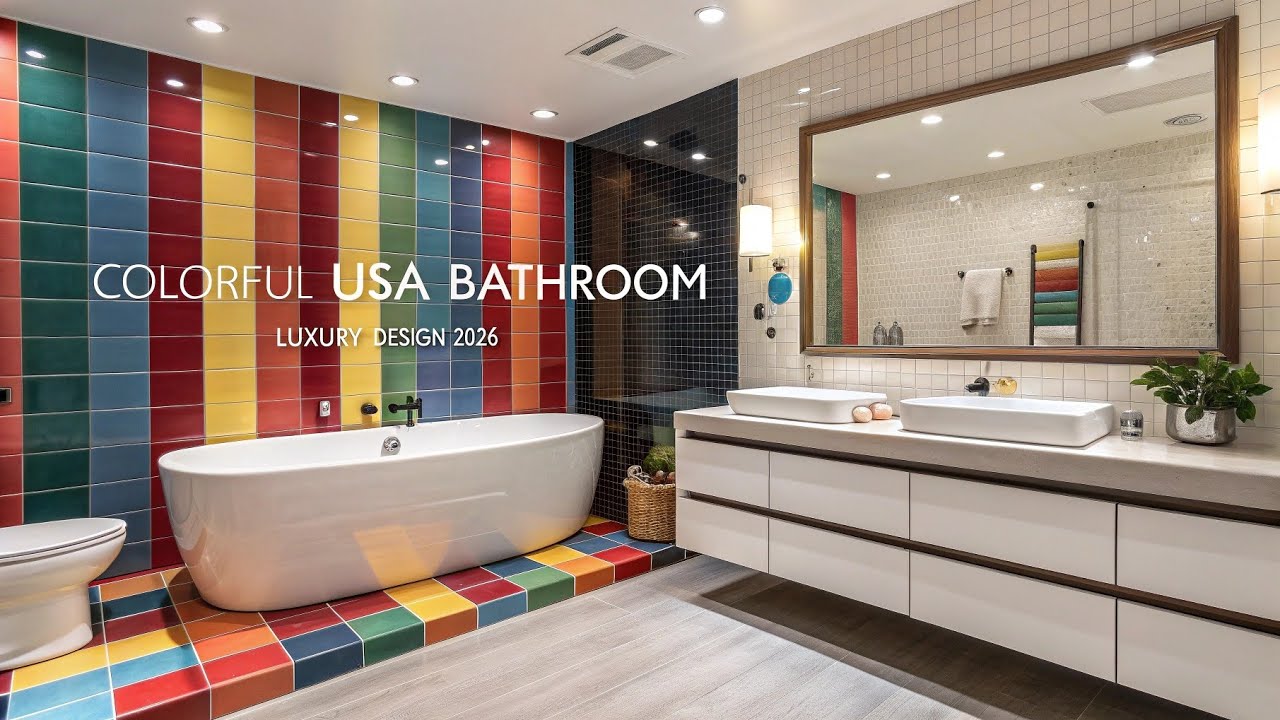 Beautiful Colorful USA Bathroom Designs 2026 | Modern Luxury Bathroom Ideas