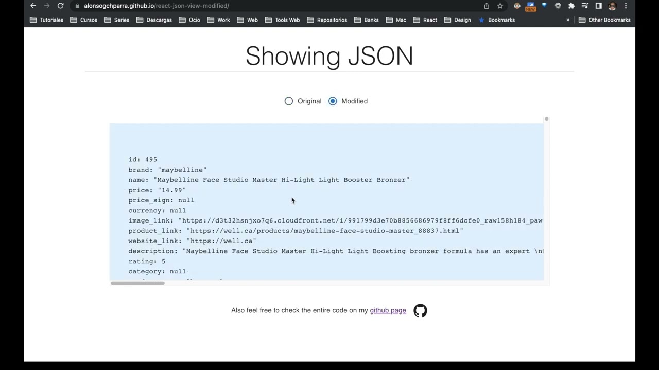 React Json View Modified