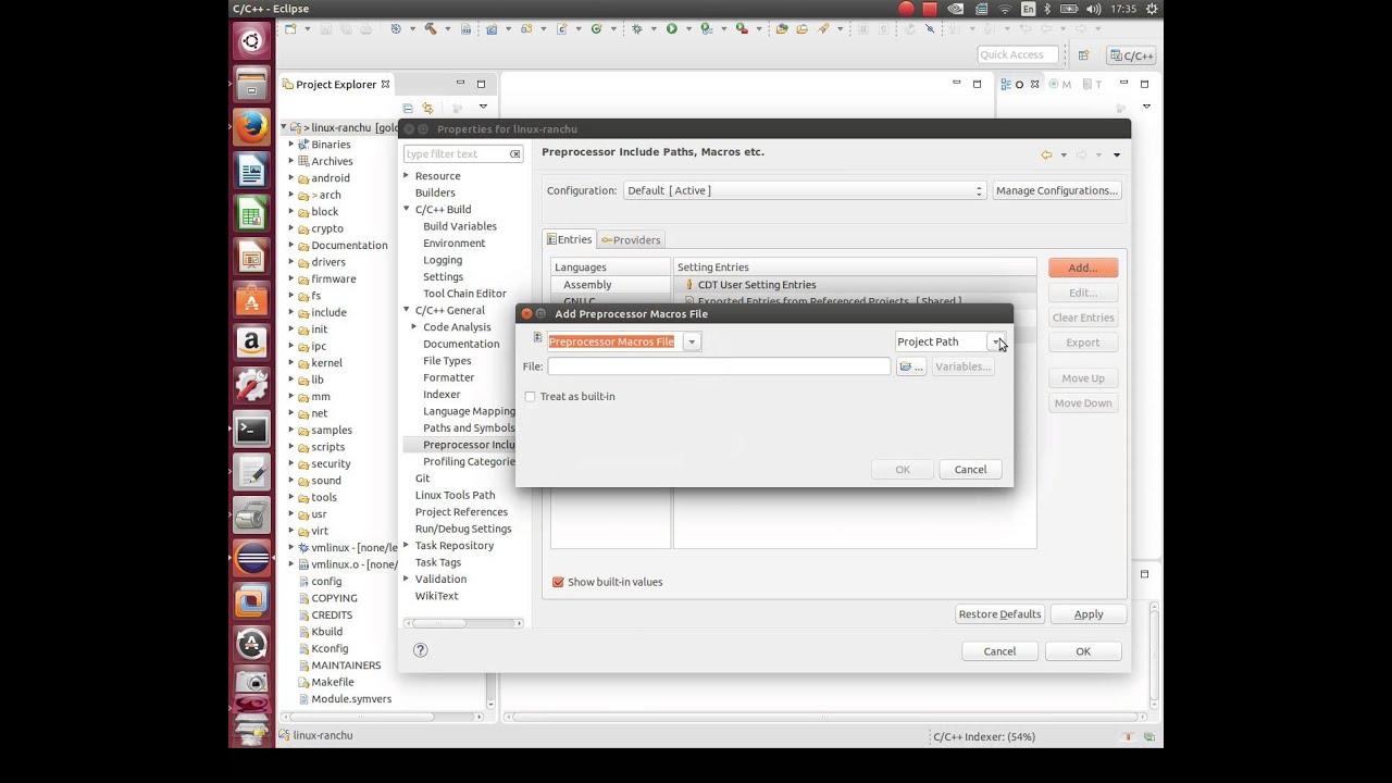 Edit Android kernel arm64 on Eclipse