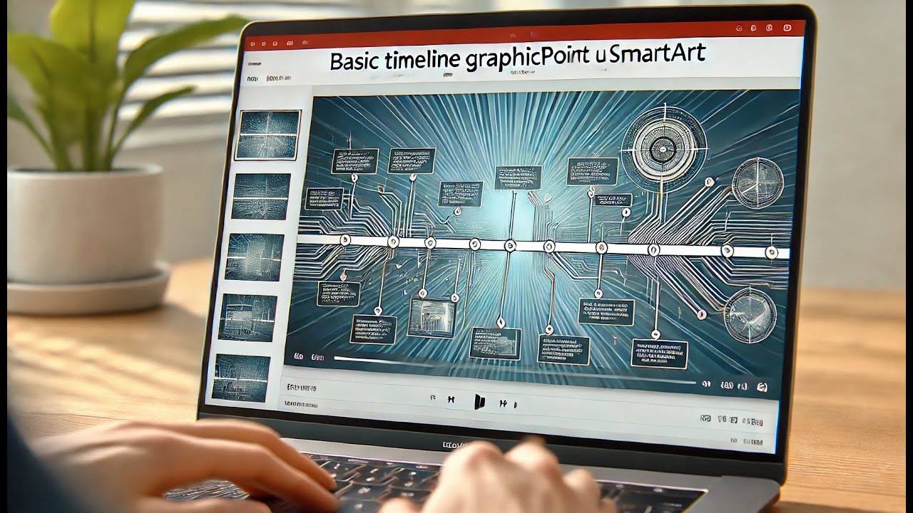 Basic timeline graphic in PowerPoint using SmartArt tools