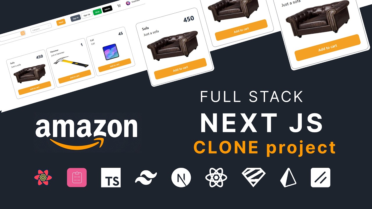 Amazon Clone in React, Tailwind CSS & Typescript - 2026