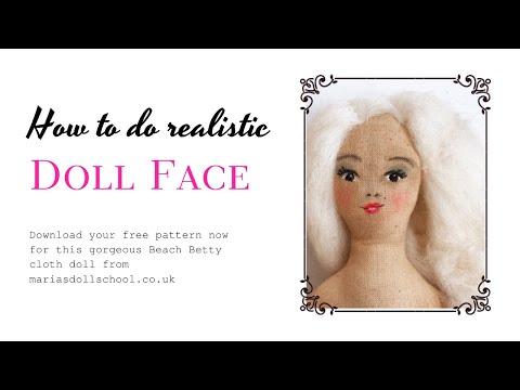 Cloth Doll Face Tutorial - do a realistic in proportion face