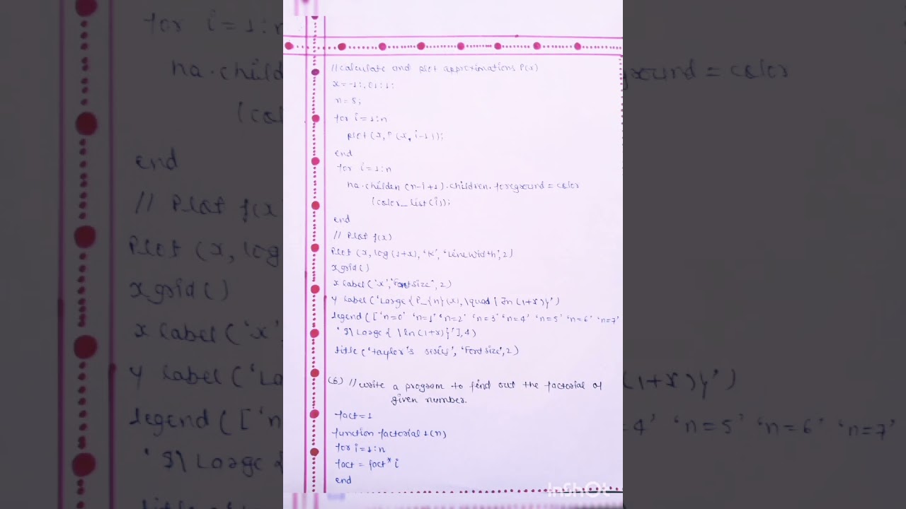 👉🏻#BSc #3rd #Semester #Mathematics #practical file #scilab 👈🏻#viral #trending #youtubeshorts ✍️📚💓🥰😎🤟