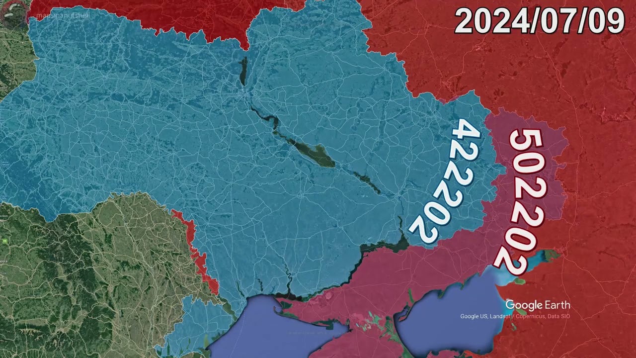 Russian Invasion of Ukraine: Every Day to April 2026 using Google Earth