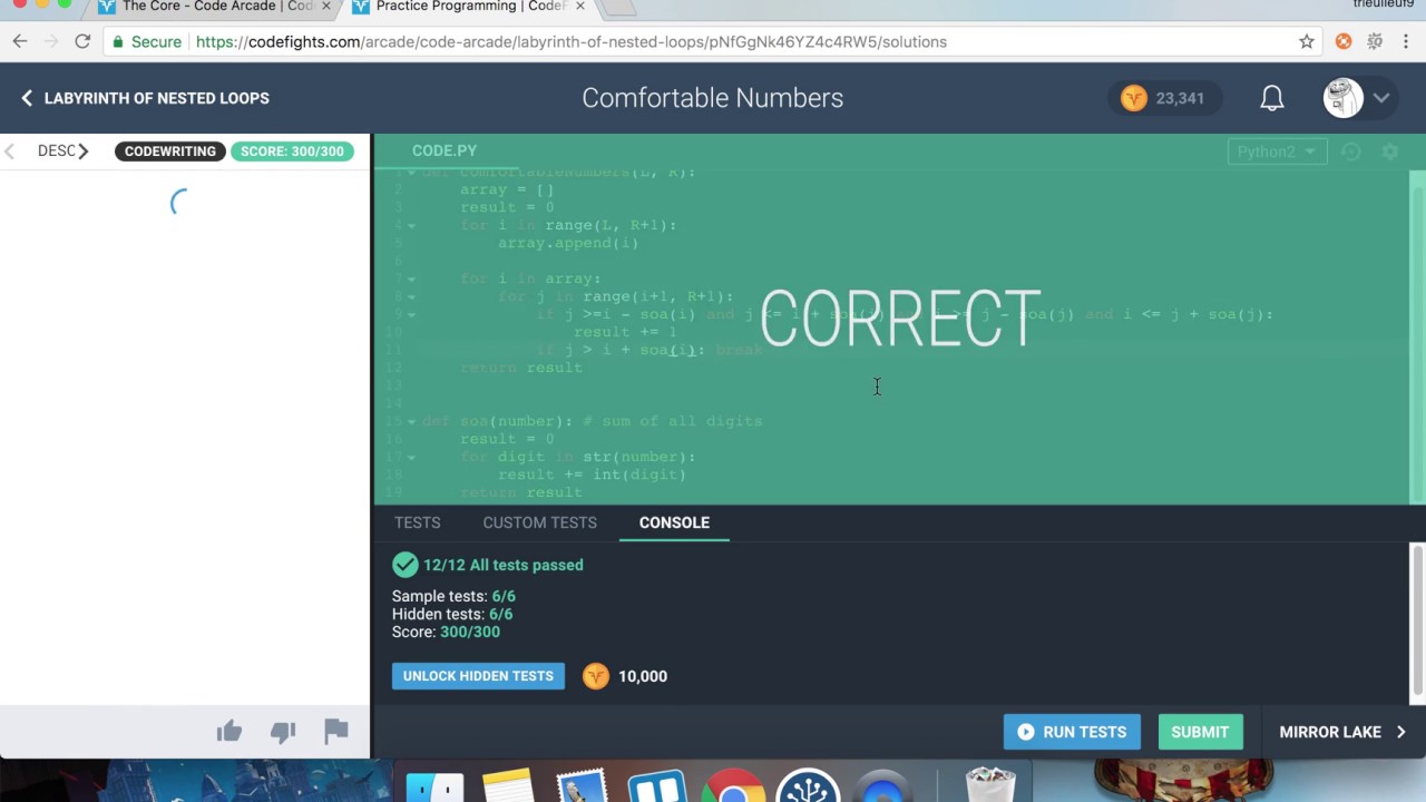 Comfortable Numbers - Codefights - Python