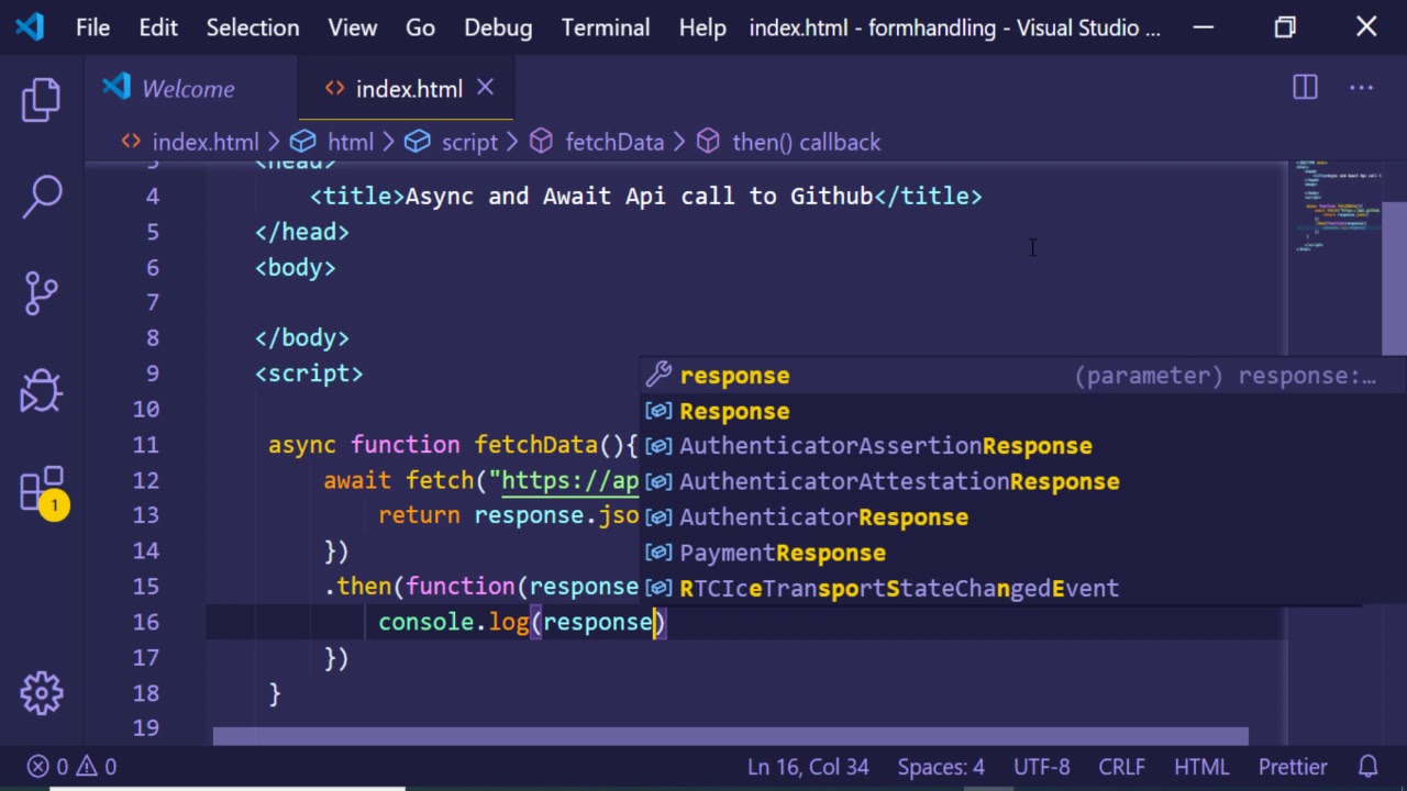 Async and Await Fetch Api Example in Javascript Using Github Api V3
