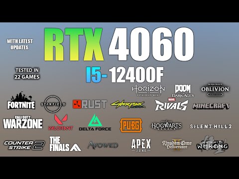 RTX 4060 + I5 12400F : Test in 22 Games - RTX 4060 Gaming Test