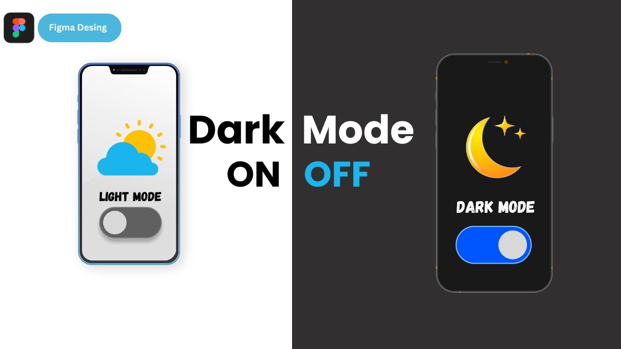Dark Mode Design | Toggle Switch | Animation | Figma || #uidesign #darkmode #uiux #figma