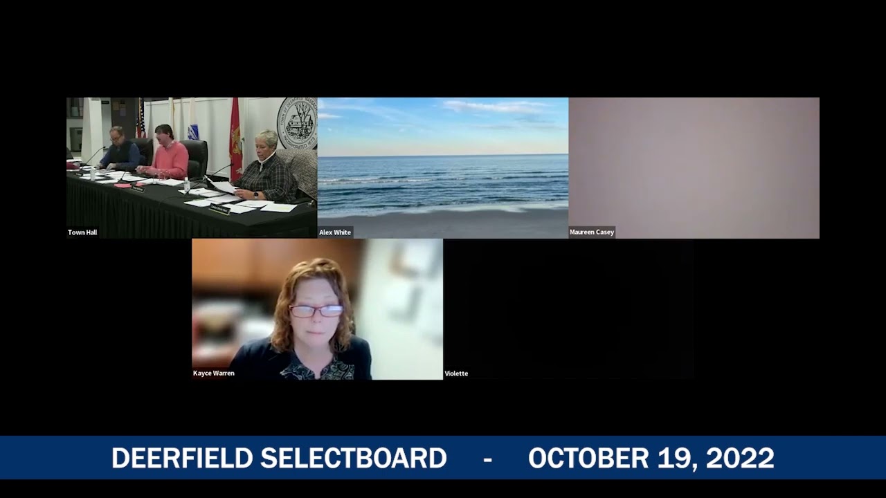 Deerfield Selectboard - October 19, 2022