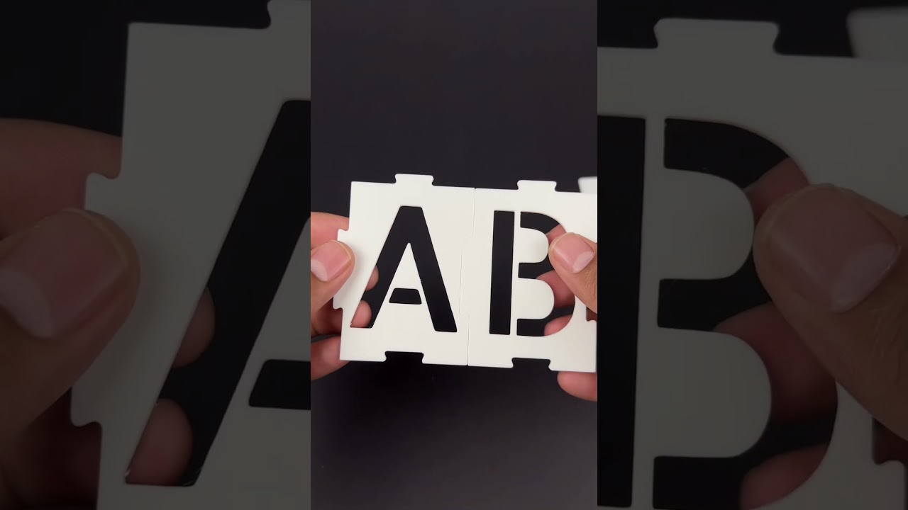 Letter Stencils #painting #alphabet #letters #art #linework #guide #streetnumber