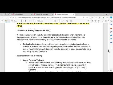 unlawful assembly | conversion of unlawful assembly into rioting | criminal law | in urdu