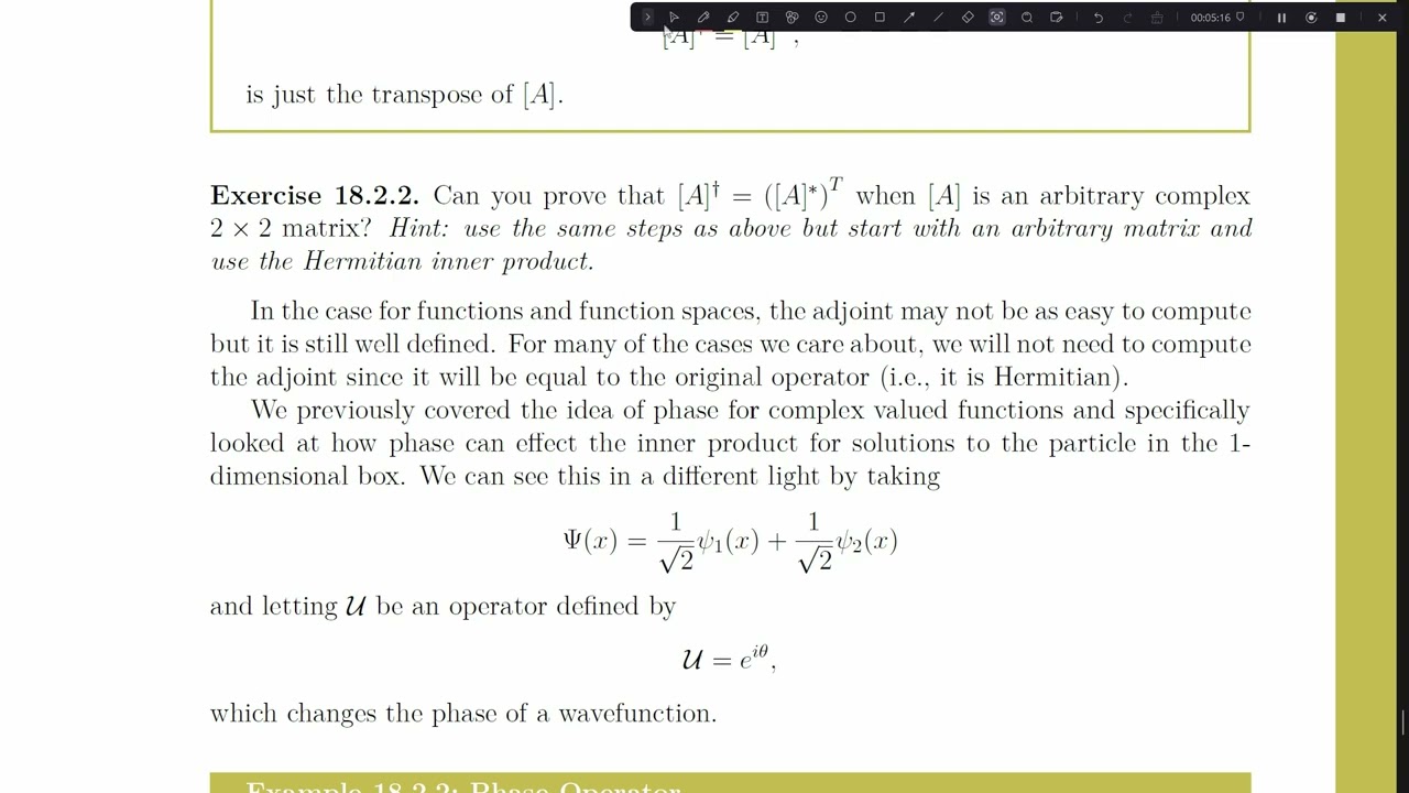 Linear operators, adjoints, and self adjointness