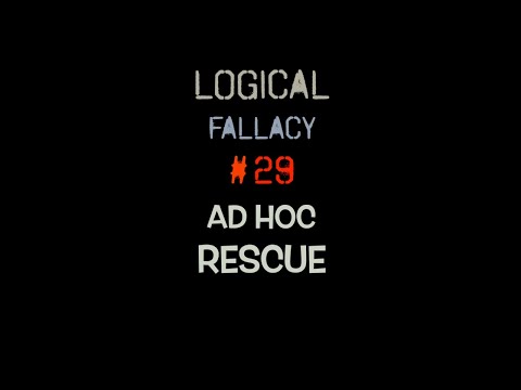 Logical Fallacy #29 - Ad Hoc Rescue - #shorts