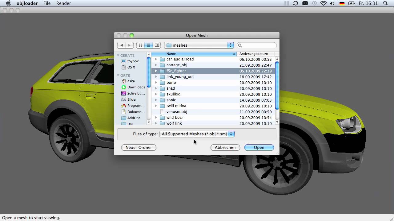OBJ 3D Mesh Loader/Viewer/Converter