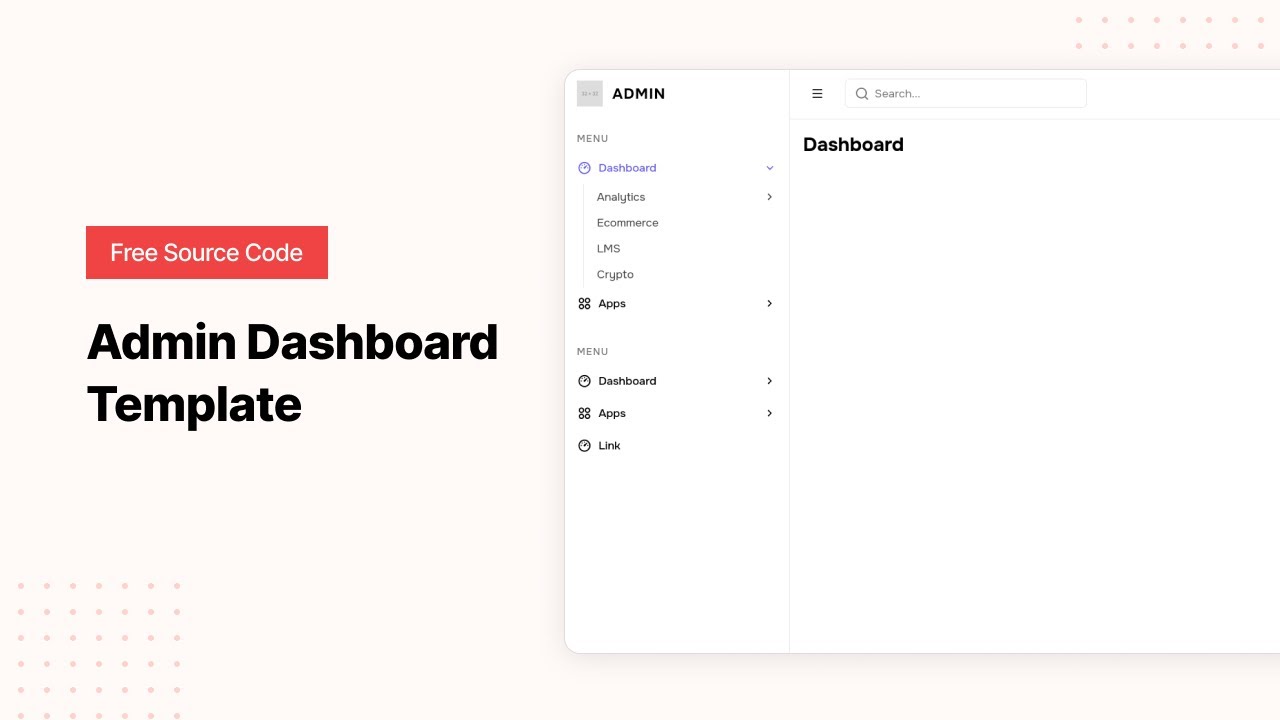 Responsive Admin Dashboard Template - HTML, CSS & JavaScript