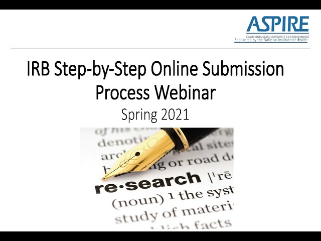 Online Application | Institutional Review Board | CSUSB